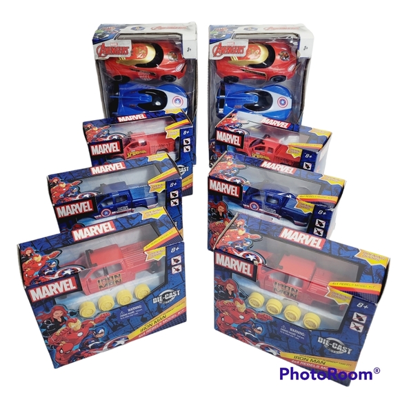 Marvel | Toys | Marvel Car Lot Spider Man Captain America Iron Man Die ...